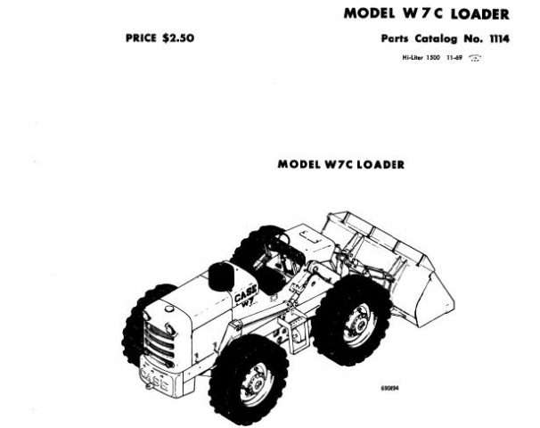 Case W7C Loader Parts Catalog Manual | Service Repair Manuals PDF