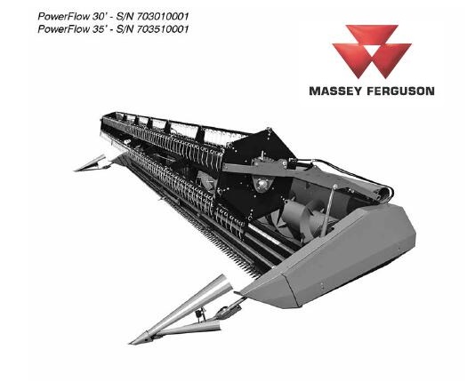 Massey Ferguson PowerFlow 30′-35′ Cutting Table Operator’s Manual ...
