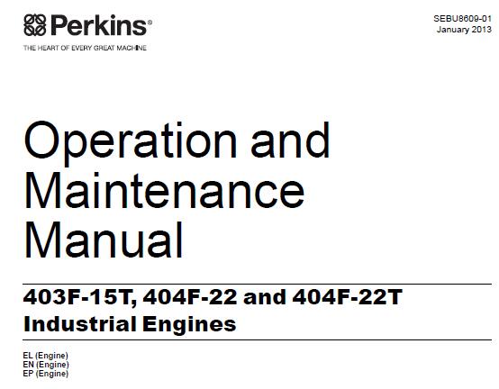 Perkins 403F-15T, 404F-22 And 404F-22T （ EL, EN, EP ) Industrial ...