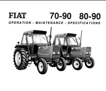 024 FiatTrattori FIAT 70-90 , 80- 90 Tractor Operator’s Manual ...