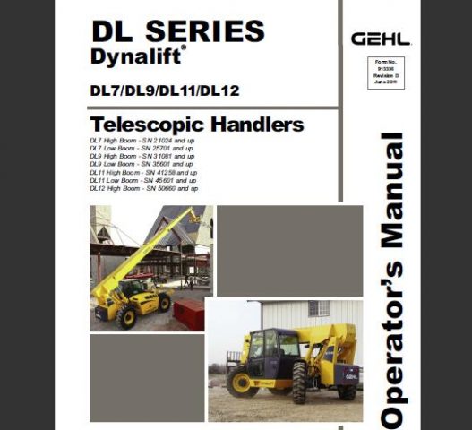 Gehl DL SERIES Dynalift (DL7 / DL9 / DL11 / DL12) Telescopic Handlers ...