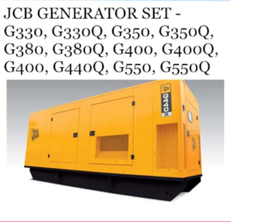 JCB GENERATOR SET – G330, G330Q, G350, G350Q, G380, G380Q, G400, G400Q ...