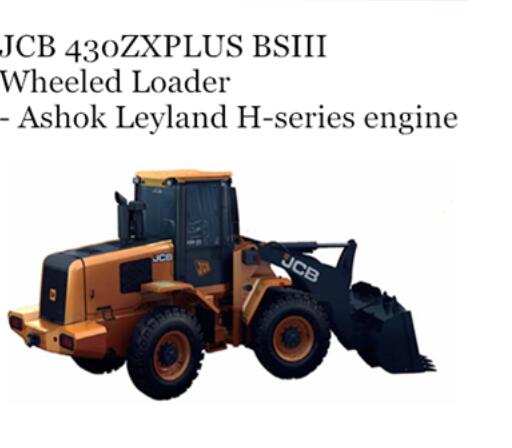 349 JCB 430ZXPLUS BSIII Wheeled Loader – Ashok Leyland H-series engine ...