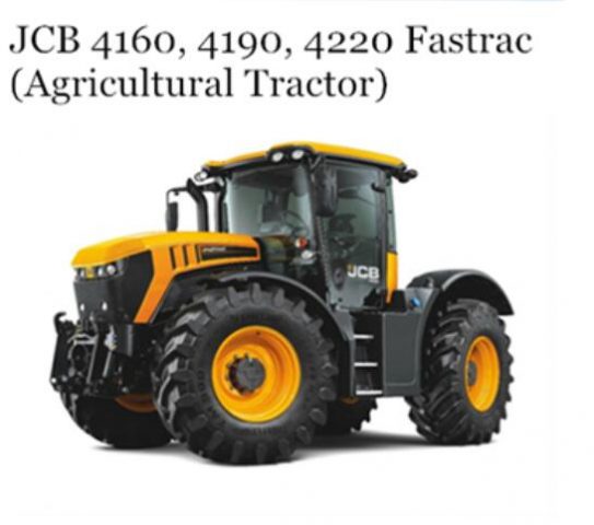 JCB 4160, 4190, 4220 Fastrac (Agricultural Tractor) Operator’s Manual ...