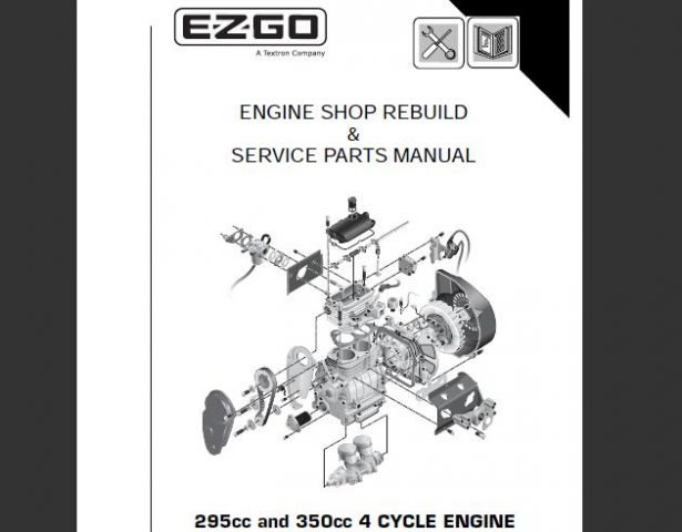 E-Z-GO 295cc and 350cc 4 CYCLE ENGINE Service Repair Parts Manual 1992 ...